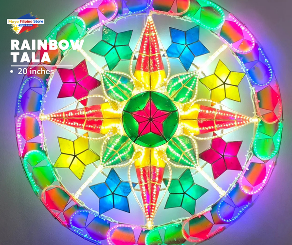 Parol Christmas Lantern Rainbow Tala 20 Inches – Mayo Filipino Store