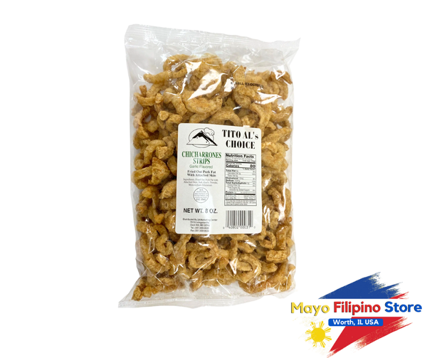 Tito Als Pork Chicharron Garlic 8oz 227g Strips White – Mayo Filipino Store