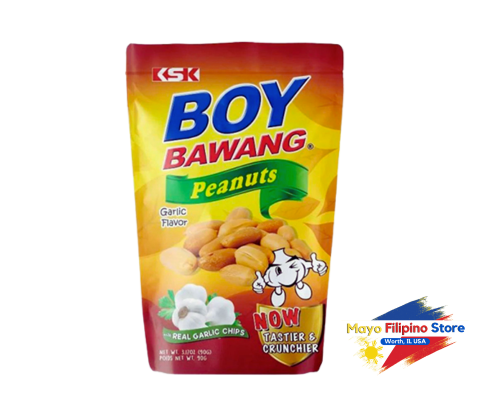Boy Bawang Peanuts with Real Garlic Chips 90g – Mayo Filipino Store