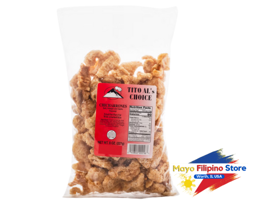 Tito Als Pork Chicharrons Salt Vinegar Garlic 8oz 227g Red – Mayo ...
