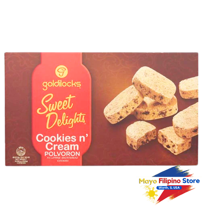 Goldilocks Polvoron Cookies & Cream Box 12pcs x 25g – Mayo Filipino Store