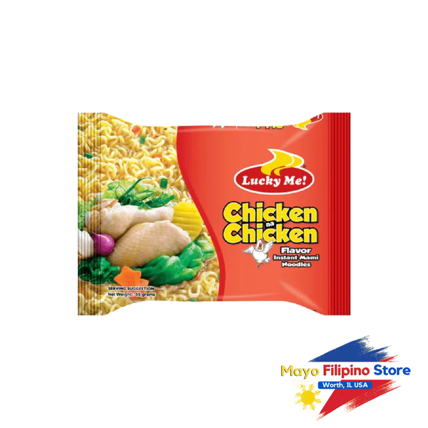 Lucky Me Chicken na Chicken with Garnish 55g – Mayo Filipino Store