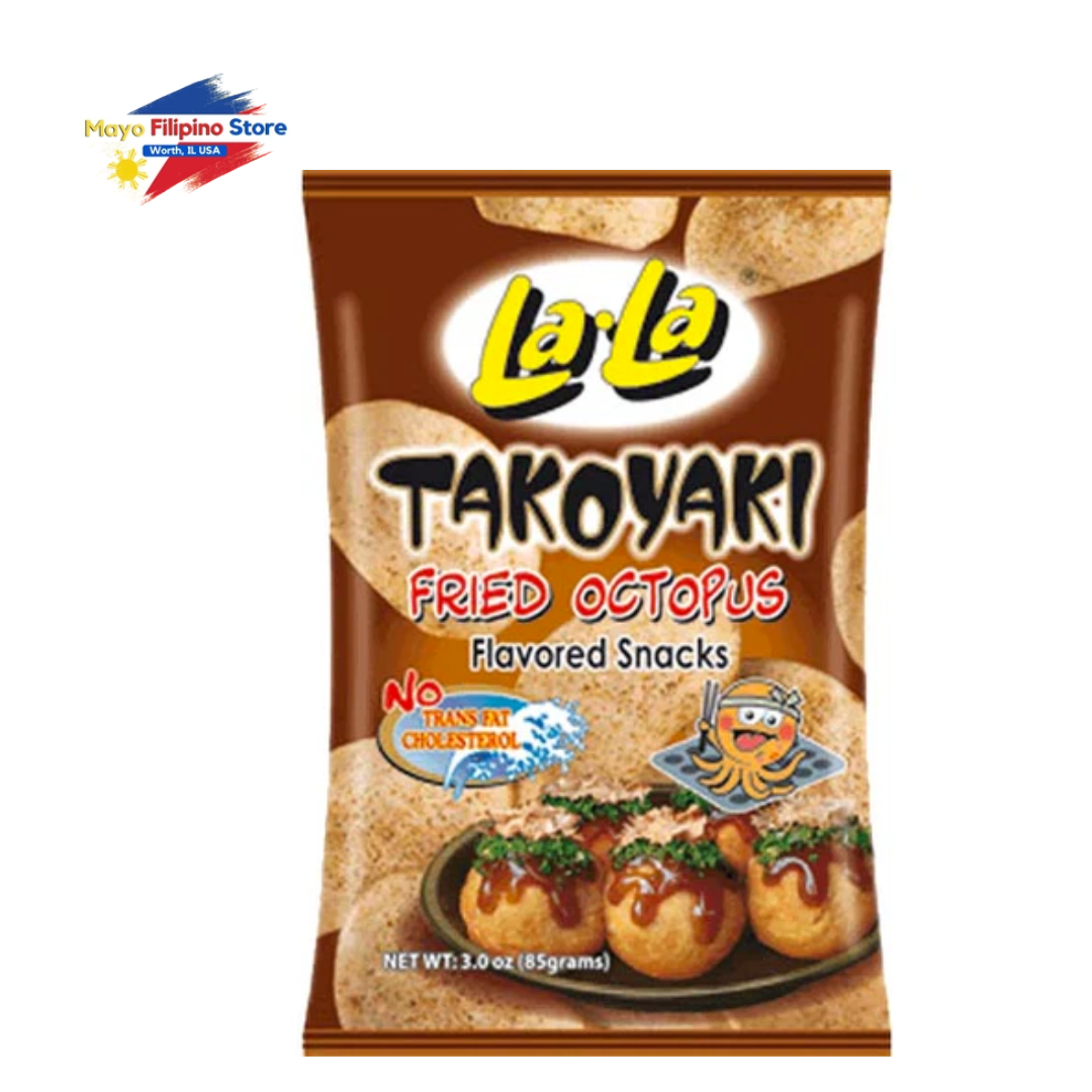 LaLa Takoyaki Fried Octopus Snacks 85g – Mayo Filipino Store