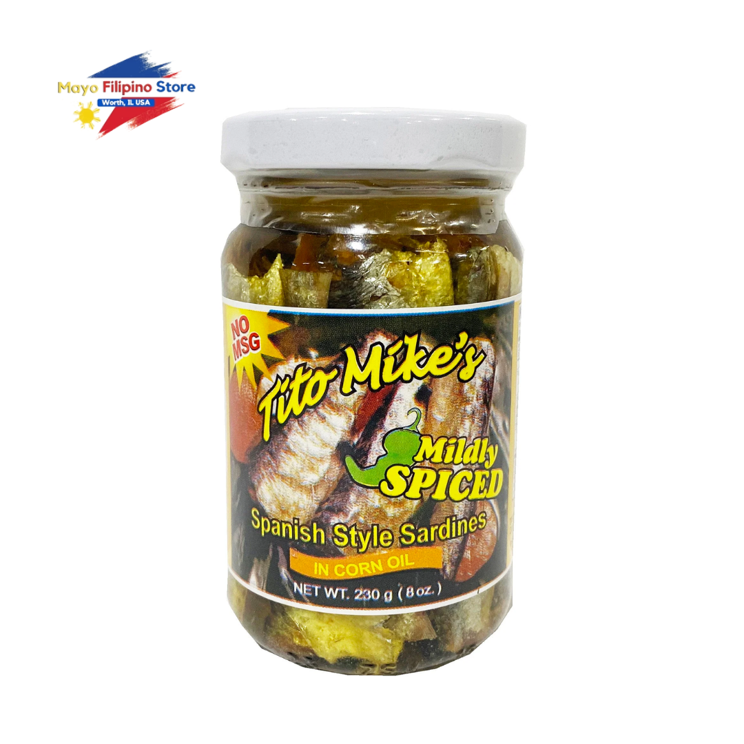Tito Mike's Mildly Spiced Spanish Sardines 8oz 230g – Mayo Filipino Store