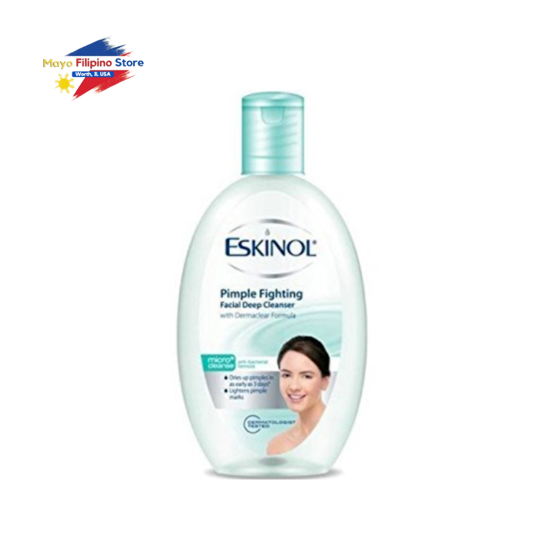 Eskinol Pimple Fighting Facial Deep Cleanser 225ml Blue – Mayo Filipino ...