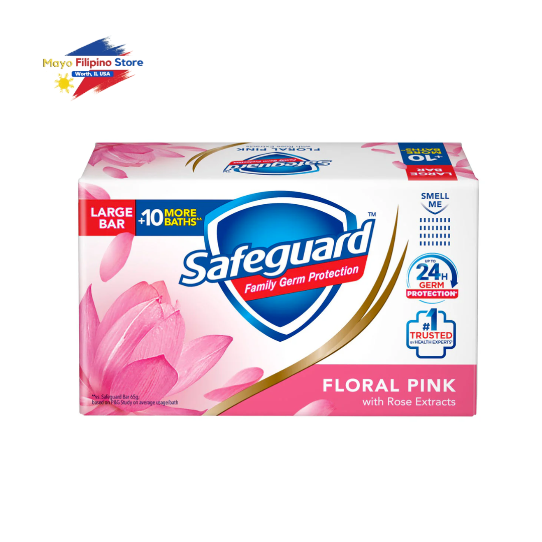 Safeguard Family Protection Floral Pink with Rose Extracts Large 115g ...