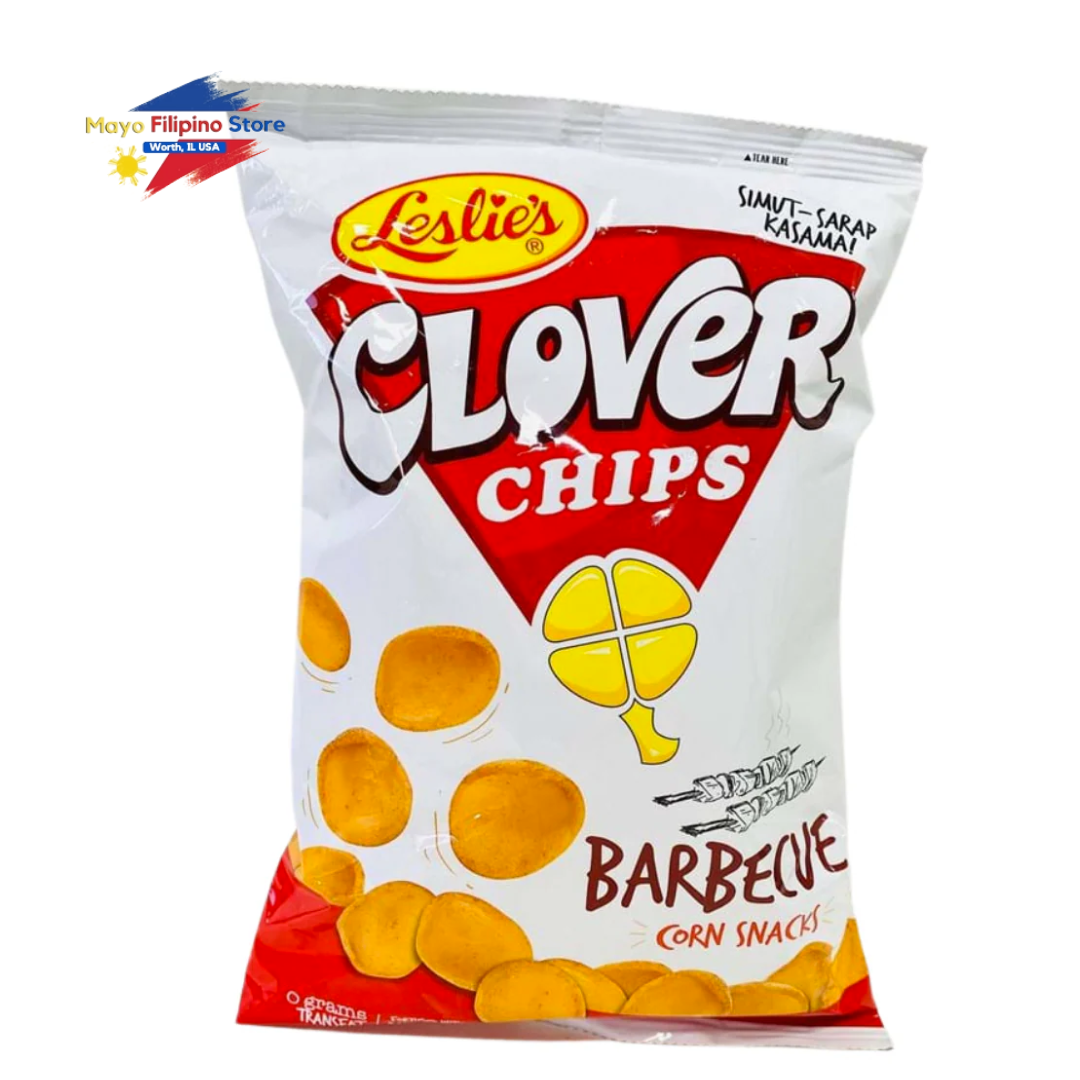 Leslie Clover Chips Barbeque Corn Snacks 145g – Mayo Filipino Store