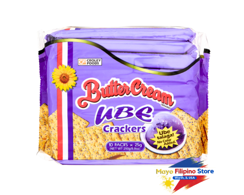 Sunflower Butter Cream Ube Crackers 25g – Mayo Filipino Store